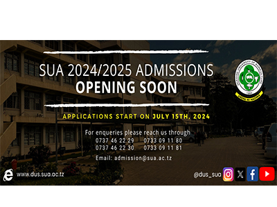 SUA 2024/2025 Admissions | Sokoine University of Agriculture